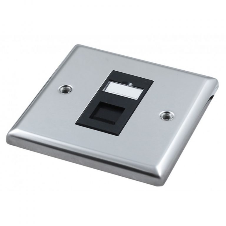 Silver Faceplate RJ45 Metal Stainless Steel wall/floor plate Modern ...