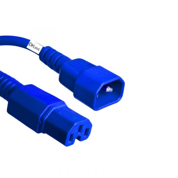 DKURVE® C14 to C15 Power Cable | 10A | 1.8m & 3m Lengths | 1.5mm² Full ...